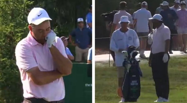 Scottie Scheffler unloads on caddie Ted Scott after costly water ball ...